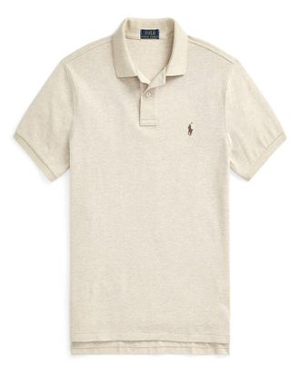 Ralph Lauren Piqu&eacute;-Poloshirt mit Logo-Stickerei, Custom Slim Fit in