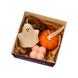 Generic Halloween Deko Geist-K&uuml;rbis-Duftkerzen, Sojawachs-Duftkerze, Kunst, Dekorativ, Handgefertigt, f&uuml;r Herbstdeko,Hochzeit, Weihnachten, Geburtstag, Gesche