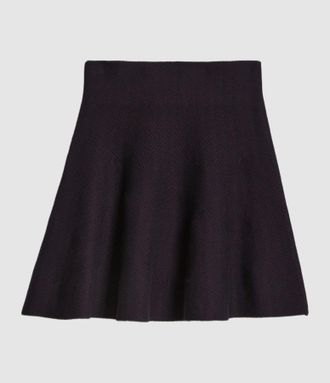 Vanessa Bruno Jupe Courte Fadette Noir Lie de Vin