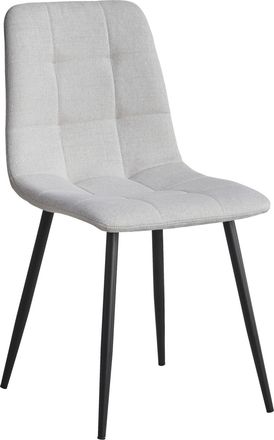 Stylife Stuhl, Schwarz, Greige, Metall, Textil, konisch, 45x86.5x55 cm, Esszimmer, St&uuml;hle, Esszimmerst&uuml;hle