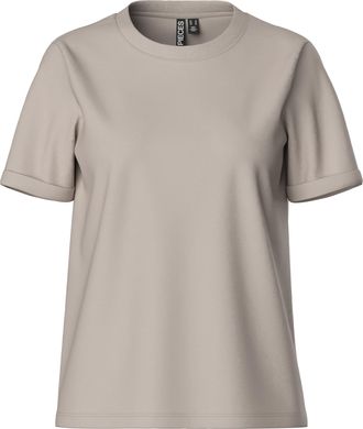 Pieces Pcria Ss Fold Up Solid Tee Noos Bc