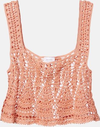 Anna Kosturova Cropped-Top Cotillion aus H&auml;kelstrick