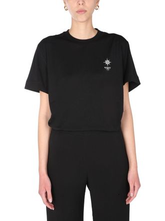 Givenchy Printed Cotton Crew Neck T-Shirt - Black