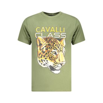 Cavalli Verde Baumwolle Herren T-Shirt