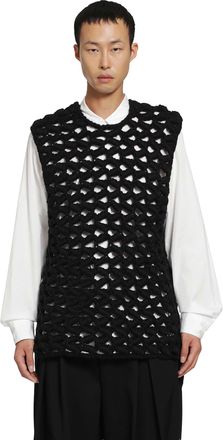 Comme Des Gar&ccedil;ons Crochet Knit Vest