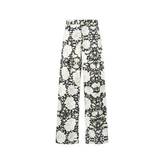 Roberto Cavalli Blumendruck Denim Hose - - Trousers - Damen - Schwarzk - L