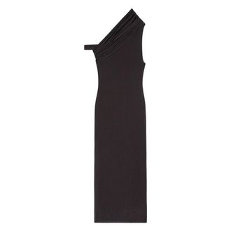 Courr&egrave;ges Twist Midikleid mit Hahnentrittmuster - - Dresses - Damen - Schwarzk - M