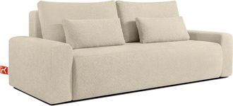 Konsimo 3-Sitzer MOLLIS Schlafsofa, Einzelsofa, mit Wellenfeder, hergestellt in der EU Mega große Liegefläche für bis 2,5 Personen, mit Schlaffunktion, mit Be