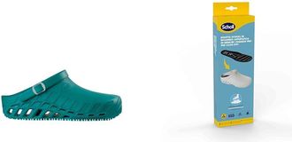 Scholl Clog Evo Grün Antistatische PRO-Einlegesohlen mit Memory Cushion für Clog Evo - Grün/Schwarz