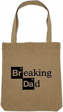 Fabulous Sac Shopping Tote Bag Aspect Lin - Breaking Dad Humour Jeu de Mot S&eacute;rie - Sac de Courses Toile Epaisse 360g Beige Naturel Cabas Port&eacute; Epaule Solide Im