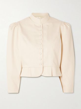D'Estr&euml;e Paris Amoako Denim Peplum Jacket - Neutrals