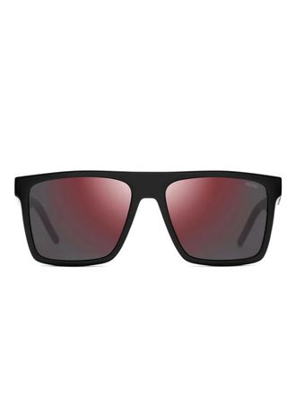 HUGO BOSS lunettes de soleil &agrave; monture carr&eacute;e - Noir