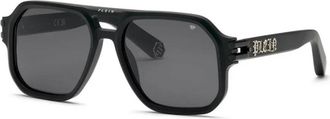 Philipp Plein Oversize Sonnenbrille - - Accessories - unisex - Schwarzk - 57 MM