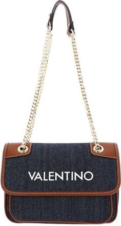 Valentino Leith Re Flap Bag Denim/Cuoio