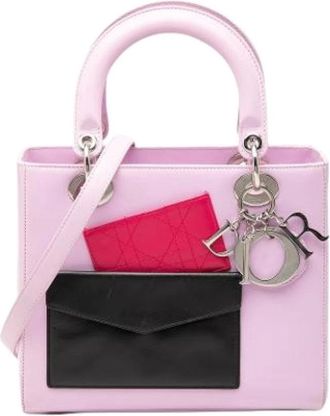 Dior Sac &agrave; main Lady Dior doccasion - Femme - Pre-owned - Rose - Taille: ONE Size