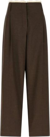 Magda Butrym Femme, Pantalons, Brun, Taille: 34 FR Pantalons Élégants pour Femmes