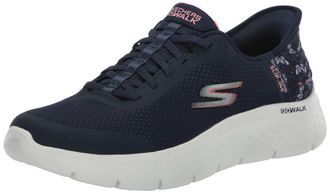 Skechers Damen Go Walk Flex Eva Hands Free Slip-ins Sneaker, Marineblau/Pink, 36 EU Weit
