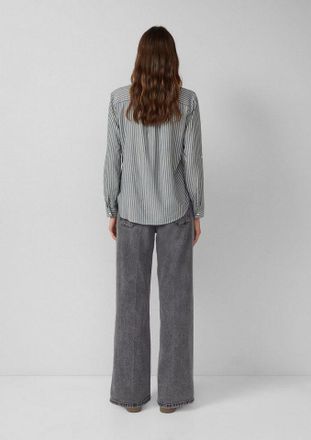 s.Oliver Langarmbluse Bluse Streifenbluse mit aufgesetzten Taschen im Regular-Fit