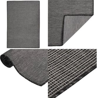 vidaXL Vidaxl - Outdoor-Teppich Flachgewebe 160x230 cm Grau - Außenbereich - Terrassenüberdachung - Balkon - Wetterfest - UV-Schutz - Home & Living