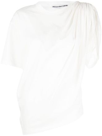 Alexander Wang t-shirt &agrave; d&eacute;tail drap&eacute; - Blanc
