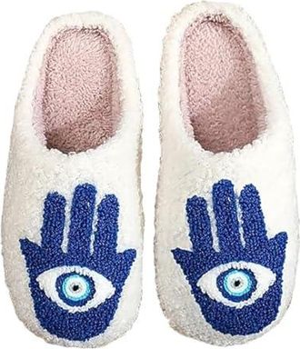 Generic Pantoufles dHalloween en forme de citrouille pour homme et femme, en peluche douce, chaude, effrayante, citrouille, fantôme, maison, vacances, à enfil