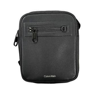 Calvin Klein Homme, Sacs, Noir, Taille: ONE Size Sac Bandoulière Noir Élégant avec Détails Contrastants