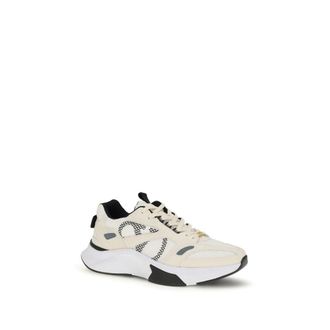Valentino Garavani Mens White Fabric Low Top Sneakers