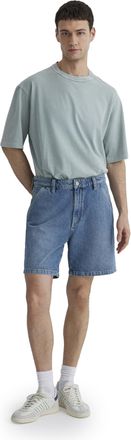 Mavi Herren Rotterdam Loose Straight Jeans-Shorts, mid 90s Blue Denim, 33