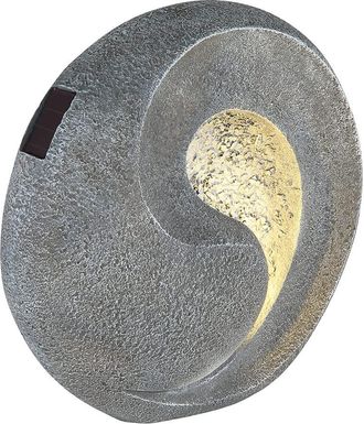 Globo Lighting Solarleuchten Steinoptik f&uuml;r Au&szlig;en Gartenskulptur f&uuml;r Au&szlig;en Solarlicht Au&szlig;en wetterfest, grau, Akku, LED warmwei&szlig;, LxBxH 29,5x11x29 cm