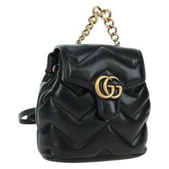 Gucci Sac &agrave; dos vintage Pre-owned - Femme - Pre-owned - Noir - Taille: ONE Size