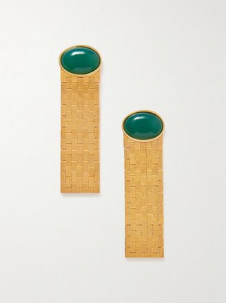 Khaite Chronos Vergoldete Ohrringe Mit Achaten