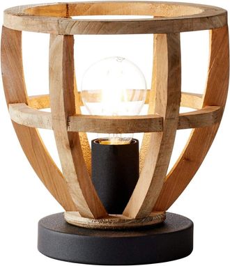 Brilliant Matrix Nature Tischleuchte 20cm antik holz/schwarz korund