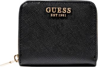Guess Femme, Accessoires, Noir, Taille: ONE Size Portefeuille sécurisé à fermeture éclair