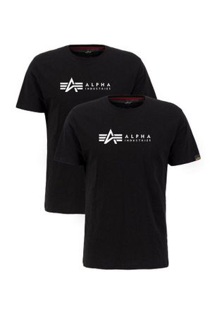 Alpha Industries T-Shirt Alpha Label T-Shirt 2 Pack