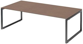 Bisley Cito Chefarbeitsplatz/Konferenztisch, 740 mm höhenfixes O-Gestell, Metall, Wn334 Dekor Nußbaum, Gestell Anthrazitgrau, 120 x 240 x 74 cm