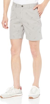 Amazon Essentials Herren Slim-Fit-Chinoshorts, 18cm, Grau Ananas, 34W