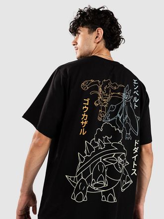 Dolly Noire x Pokemon Starters Evolution T-Shirt black