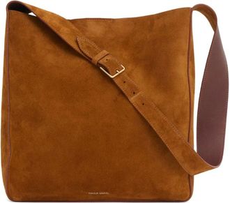 Mansur Gavriel sac à main Box en daim - Marron
