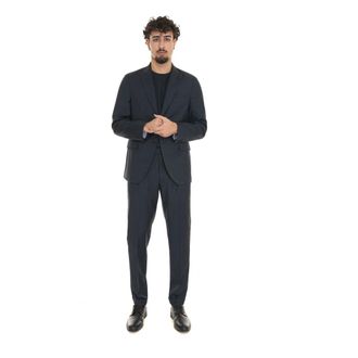 Michael Kors Herringbone Anzug mit Spitzrevers - - Suits - Herren - Blau - 3XL