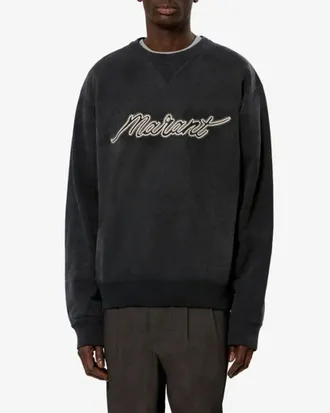 Isabel Marant Logo-Embroidered Sweatshirt - Black