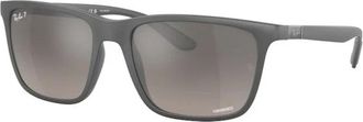 Ray-Ban Lunettes de soleil polaris&eacute;es+ Rb4385 - unisex - Accessoires - Gris - Taille: 58 MM