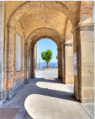 Wallario Poster - Durchblick ins Weite in Premiumqualit&auml;t, Gr&ouml;&szlig;e: 40 x 50 cm