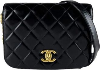 Chanel Sac bandouli&egrave;re vintage doccasion - Femme - Pre-owned - Noir - Taille: ONE Size