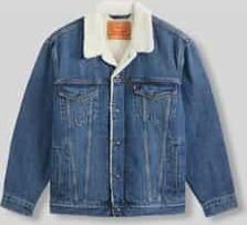 Levi's Relaxed Fit Jeansjacke aus reiner Baumwolle mit Teddyfutter