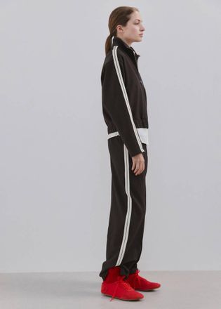 Mango Pantalon droit rayure contrast&eacute;e marron - Femme - XS - MANGO