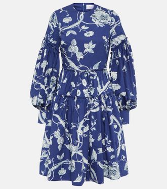 Erdem Robe courte en coton à fleurs
