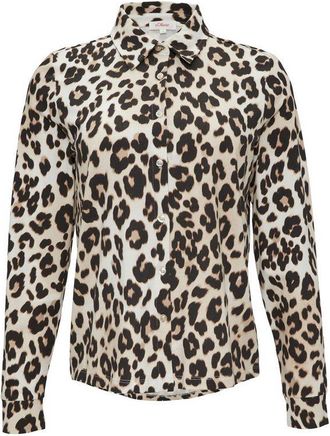 s.Oliver Langarmbluse T-Shirt Elastische Hemdbluse aus Jersey