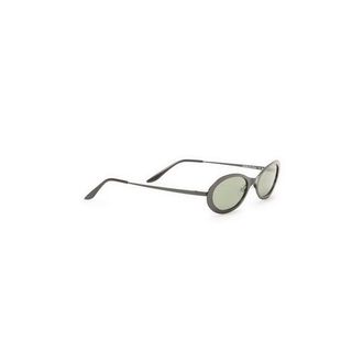 Our Legacy Lunettes de soleil ovales en argent