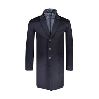 Herno Kaschmir Mantel mit Innen Daunen - - Coats - Herren - Blau - XS