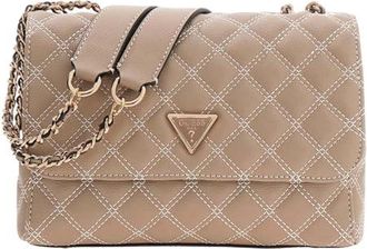 Guess sac &agrave; &eacute;paule bandouli&egrave;re Giully II 2 Compartment Convertible Flap Pale Mocha marron clair